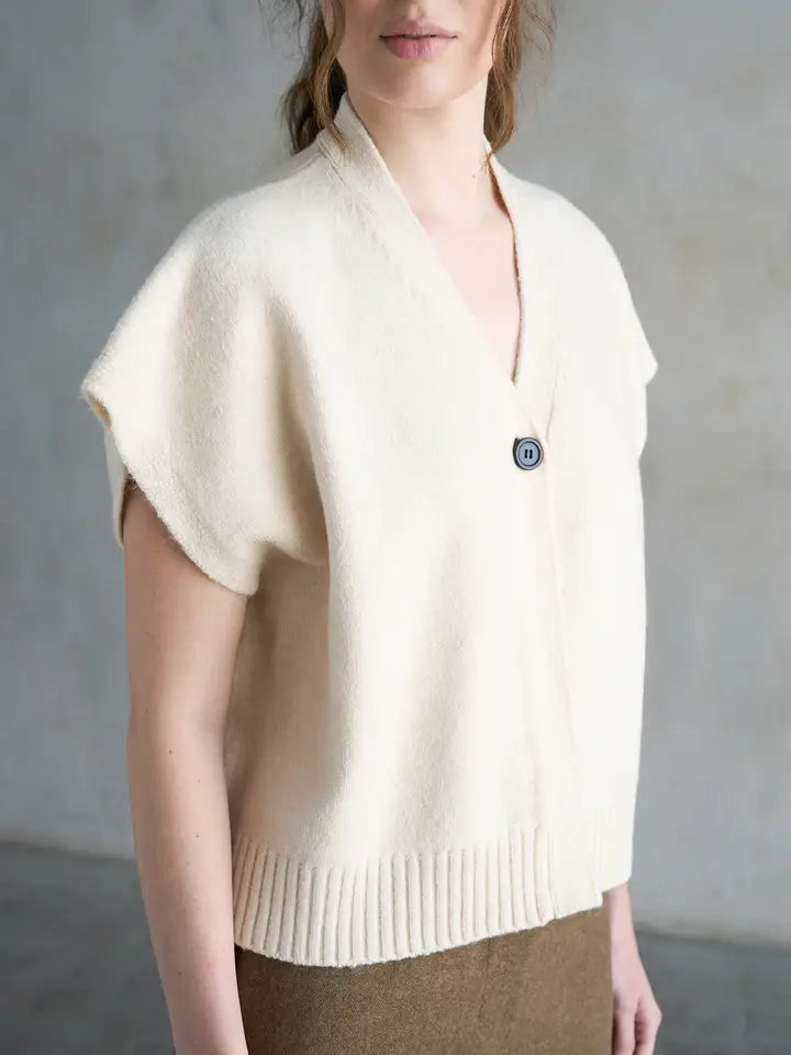 V-Neck Single Button Front Sweater Vest – The Painted House
