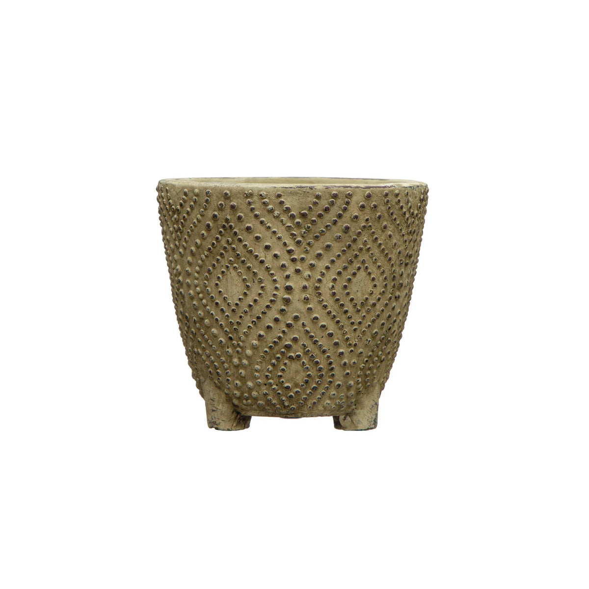 Embossed Sandstone Planter with Pattern – The Painted House